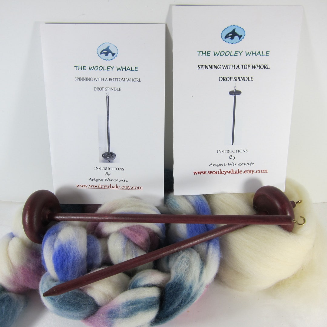 Double Drop Spindle Yarn Spinning Kit, Colorway Fantasy, With Both Top ...