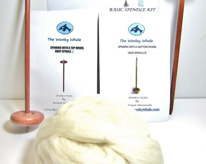 Double Drop Spindle Basic Spinning Kit With Both Top and Bottom Whorls ...