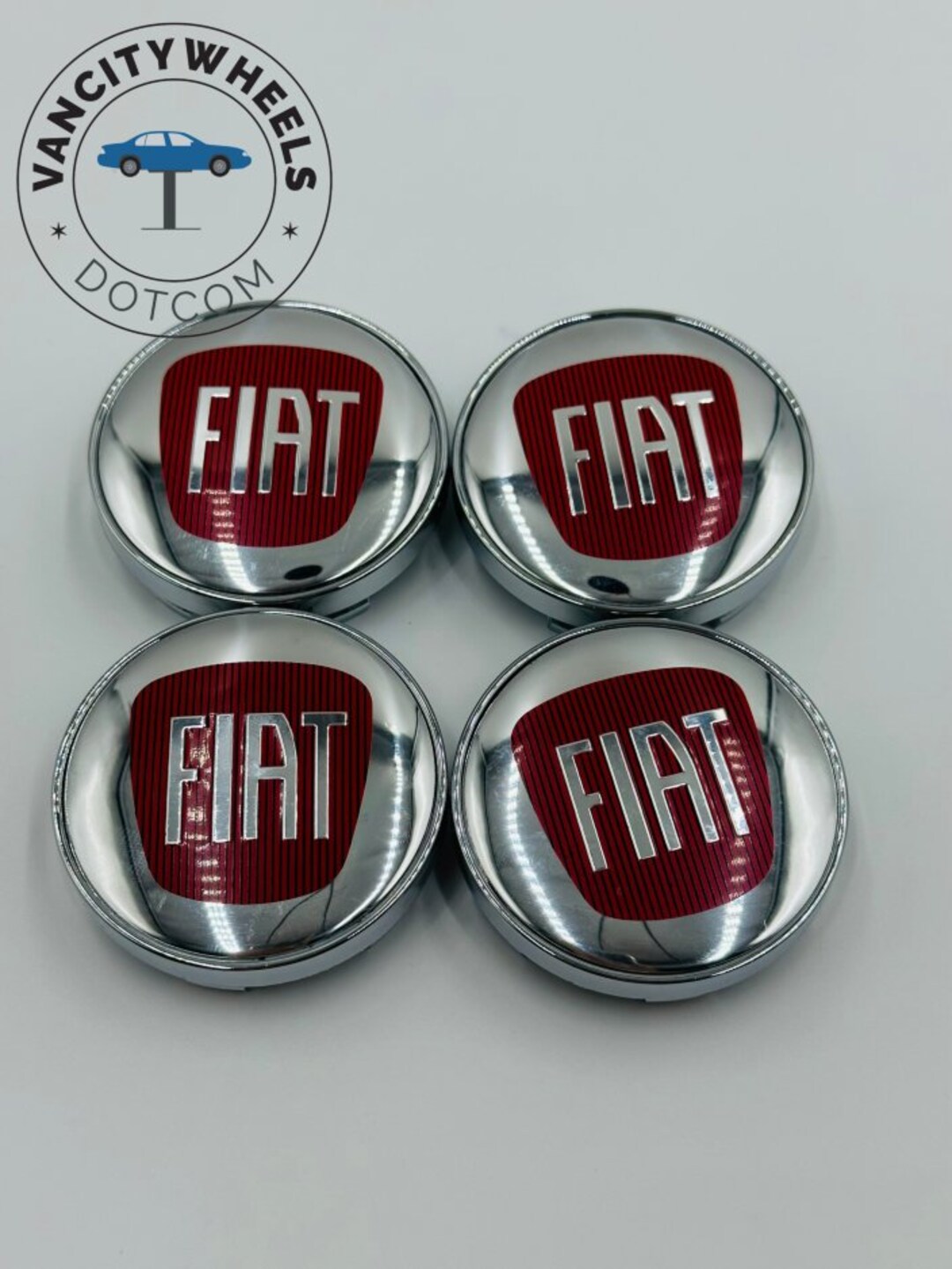 Premium 4pcs FIAT Wheel Center Caps in Varied Sizes & Wheel Cap Base ...