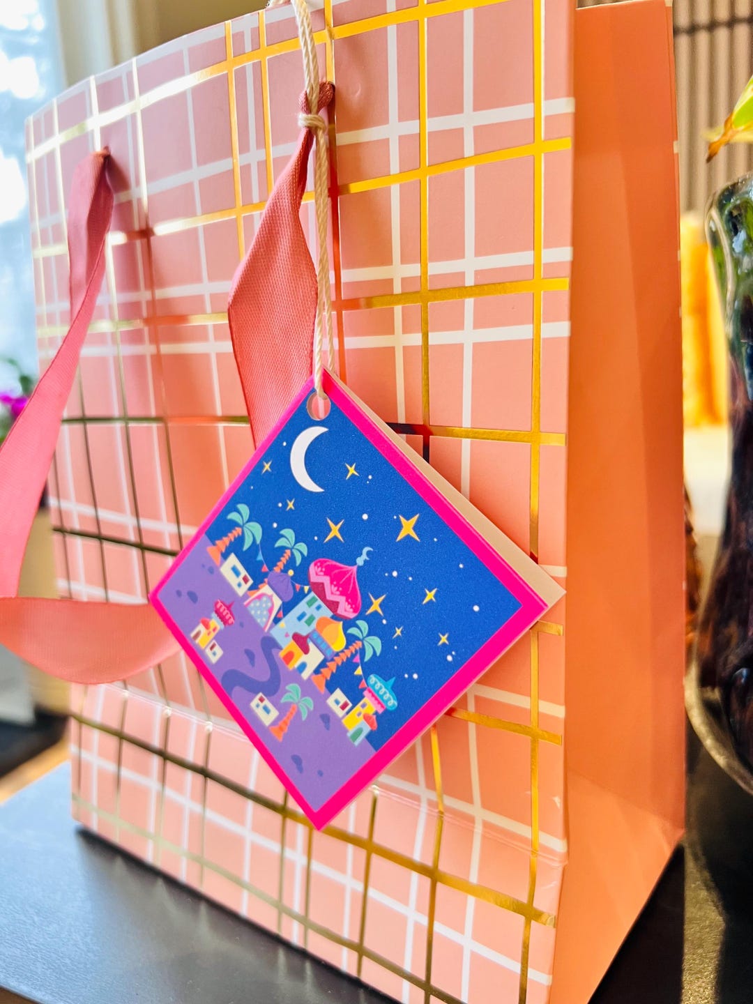 Midnight Masjid Eid Gift Tags Template - Etsy