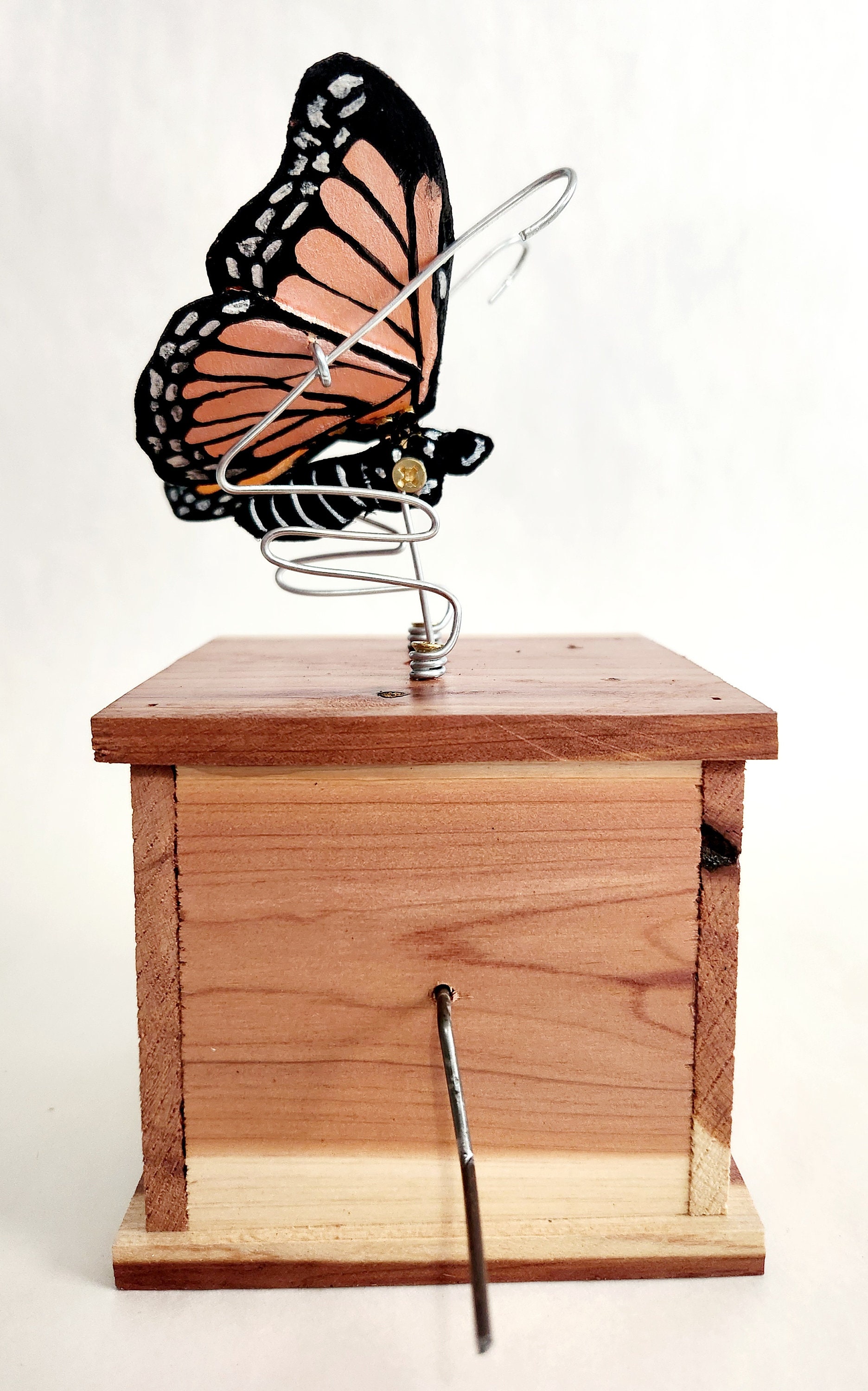 Monarch Butterfly Automaton - Cedar and Basswood - Kinetic Art ...
