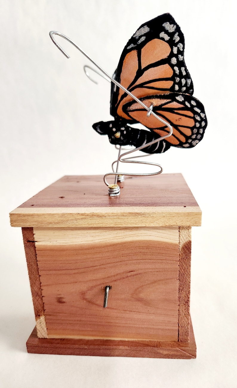 Monarch Butterfly Automaton - Cedar and Basswood - Kinetic Art ...