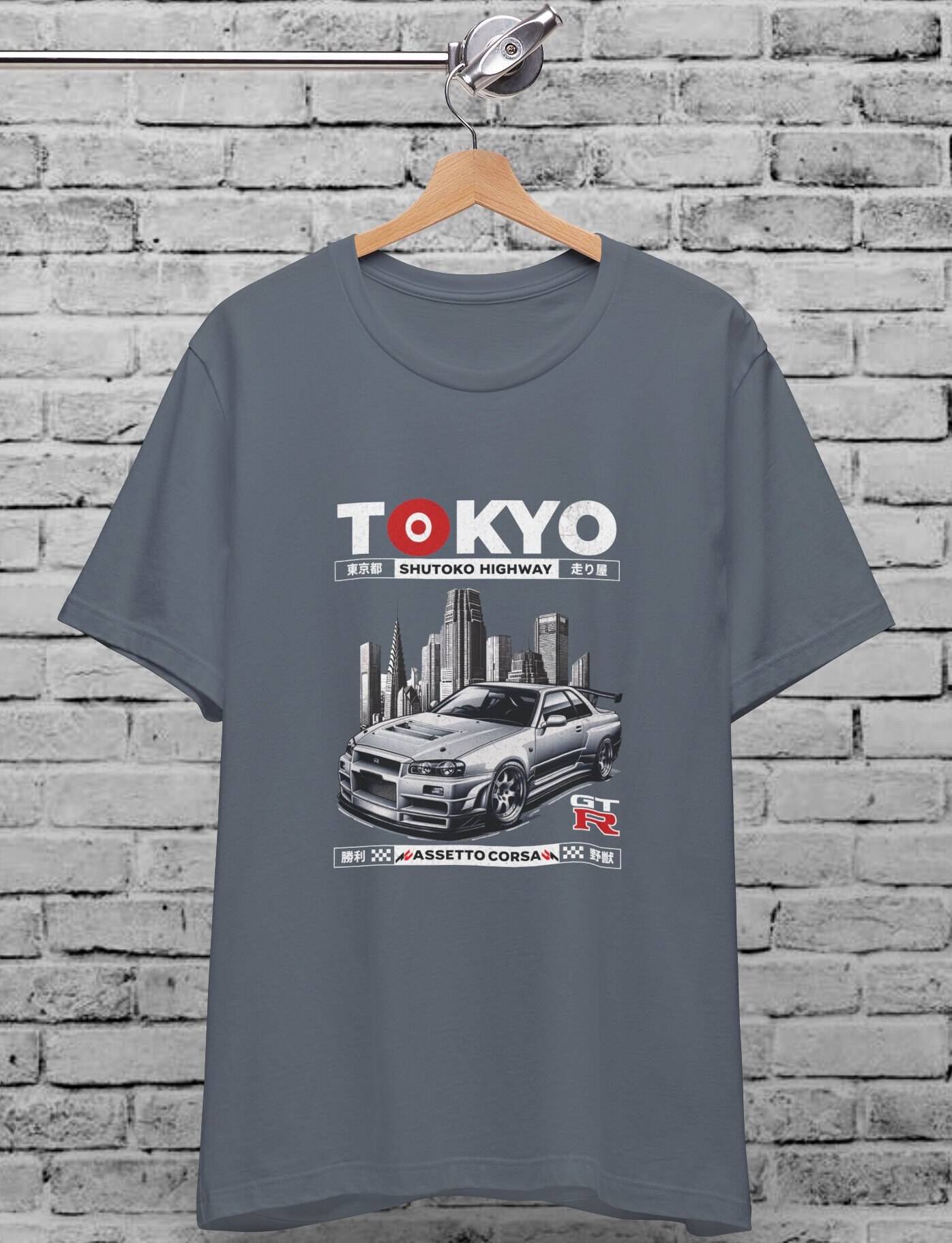 Nissan Skyline GTR R34 Shutoko Tokyo Unisex T-shirt ,assetto Corsa ...