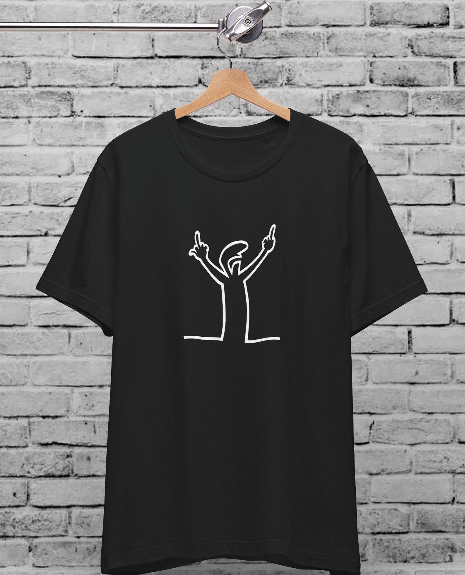 La Linea Angry Multicolor Unisex T-shirt for Men & Women,the Line Shirt ...