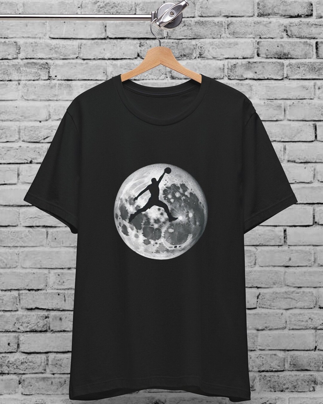 Jordan on the Moon Unisex T-shirt for Men & Women , Jumpman Basketball ...