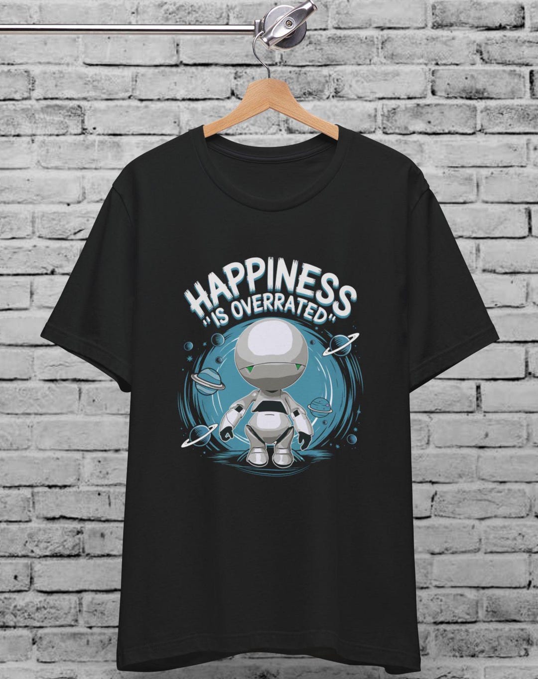 Marvin the Android T-shirt: Hitchhiker's Guide Funny Geek Gift - Etsy