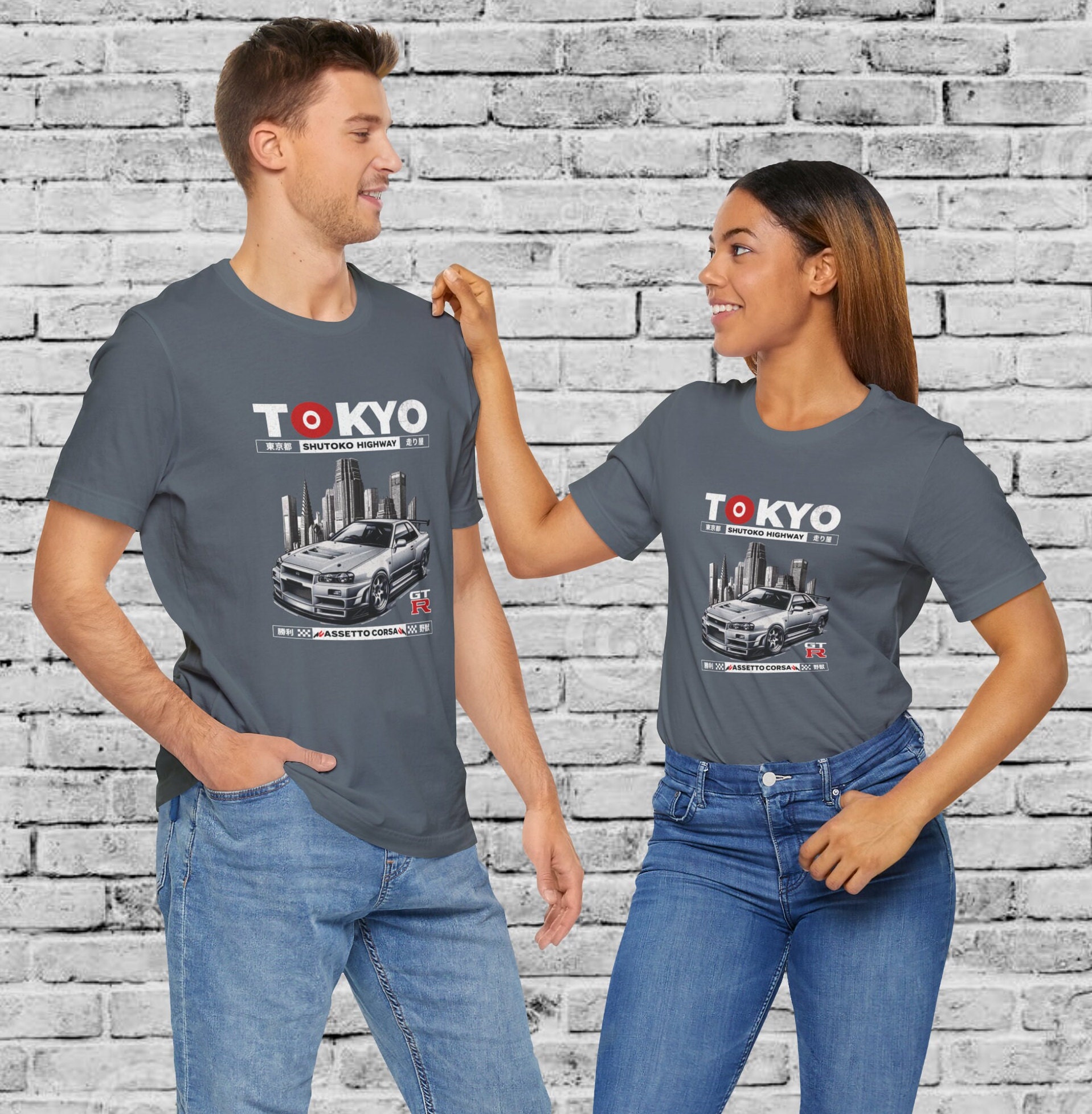 Nissan Skyline GTR R34 Shutoko Tokyo Unisex T-shirt ,assetto Corsa ...