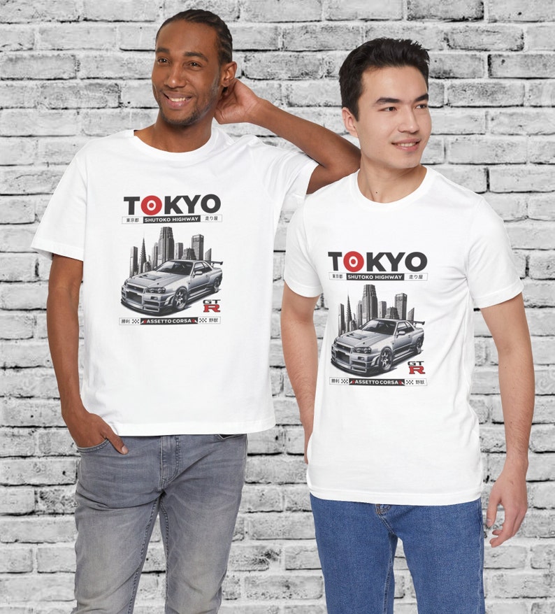 Nissan Skyline GTR R34 Shutoko Tokyo Unisex T-shirt ,assetto Corsa ...