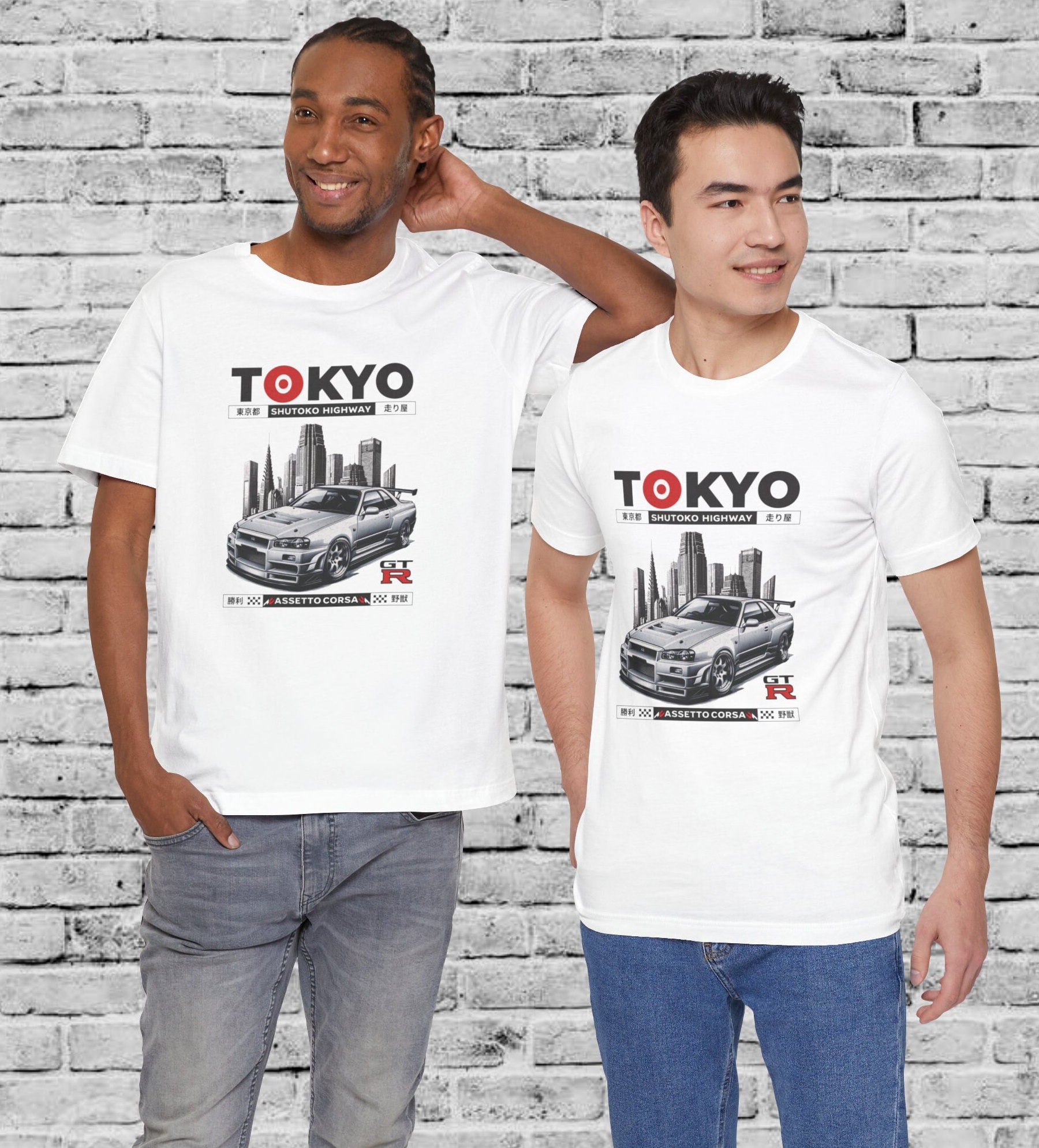 Nissan Skyline GTR R34 Shutoko Tokyo Unisex T-shirt ,assetto Corsa ...