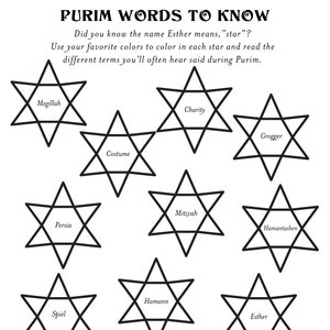 Purim Messianic Jewish Activity Downloads for Children, Christian Moms ...