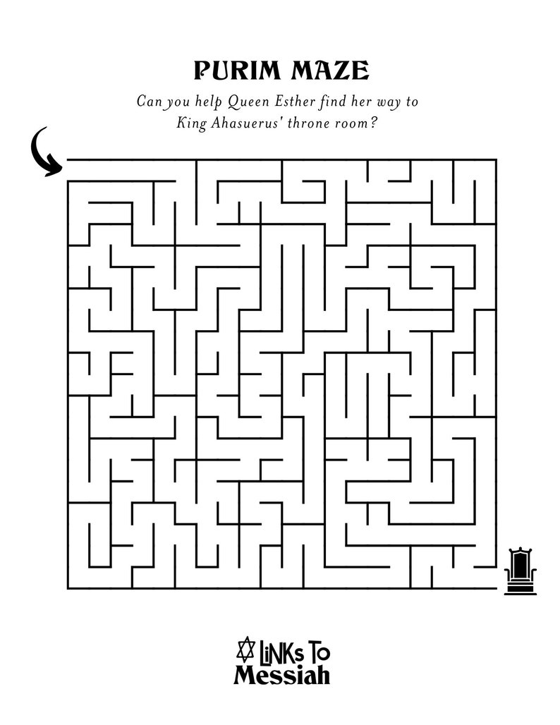 Purim Messianic Jewish Activity Downloads for Children, Christian Moms ...