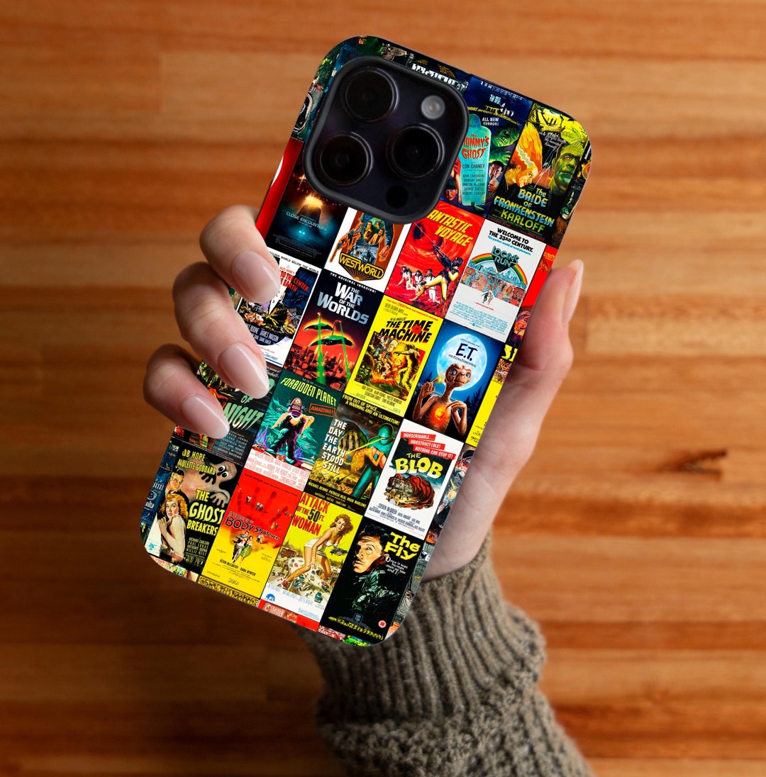 Sci-fi Movie Phone Case Classic Collage Halloween Ufos Aliens Spooky ...