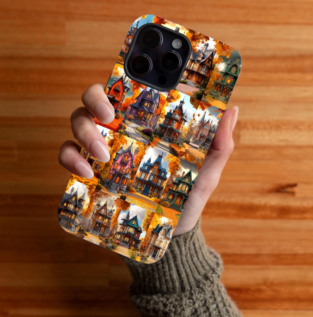 Victorian House Collage Phone Case: Fall Autumn Design - Etsy