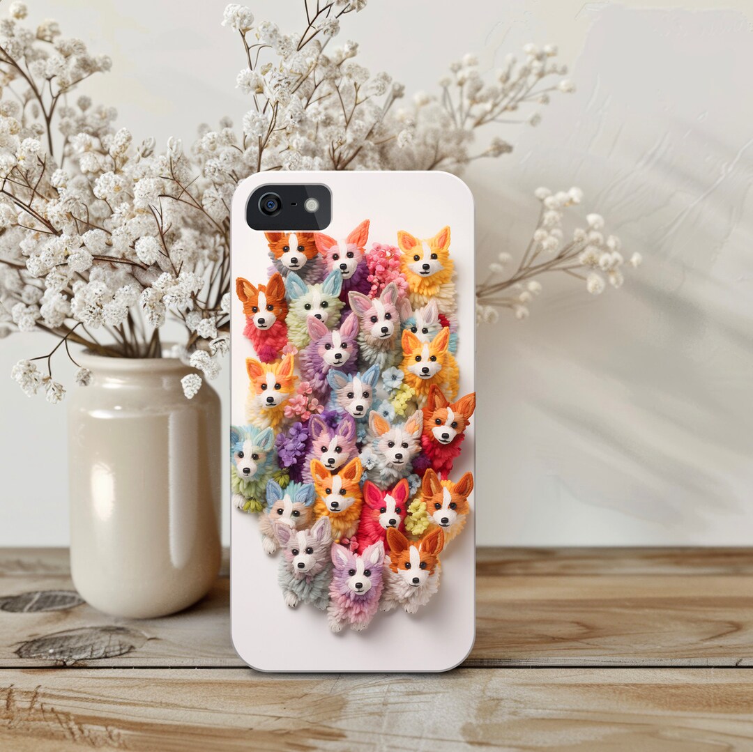 Cute Corgi Collage Phone Case Gift Idea Dog Lover Popular Floral Charm ...