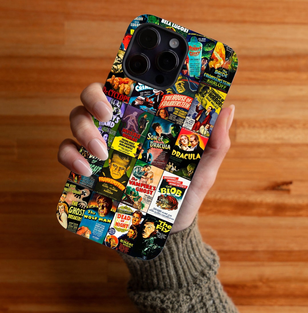 Spooky Monster Movie Phone Case: Frankenstein, Dracula, B-movie Horror ...