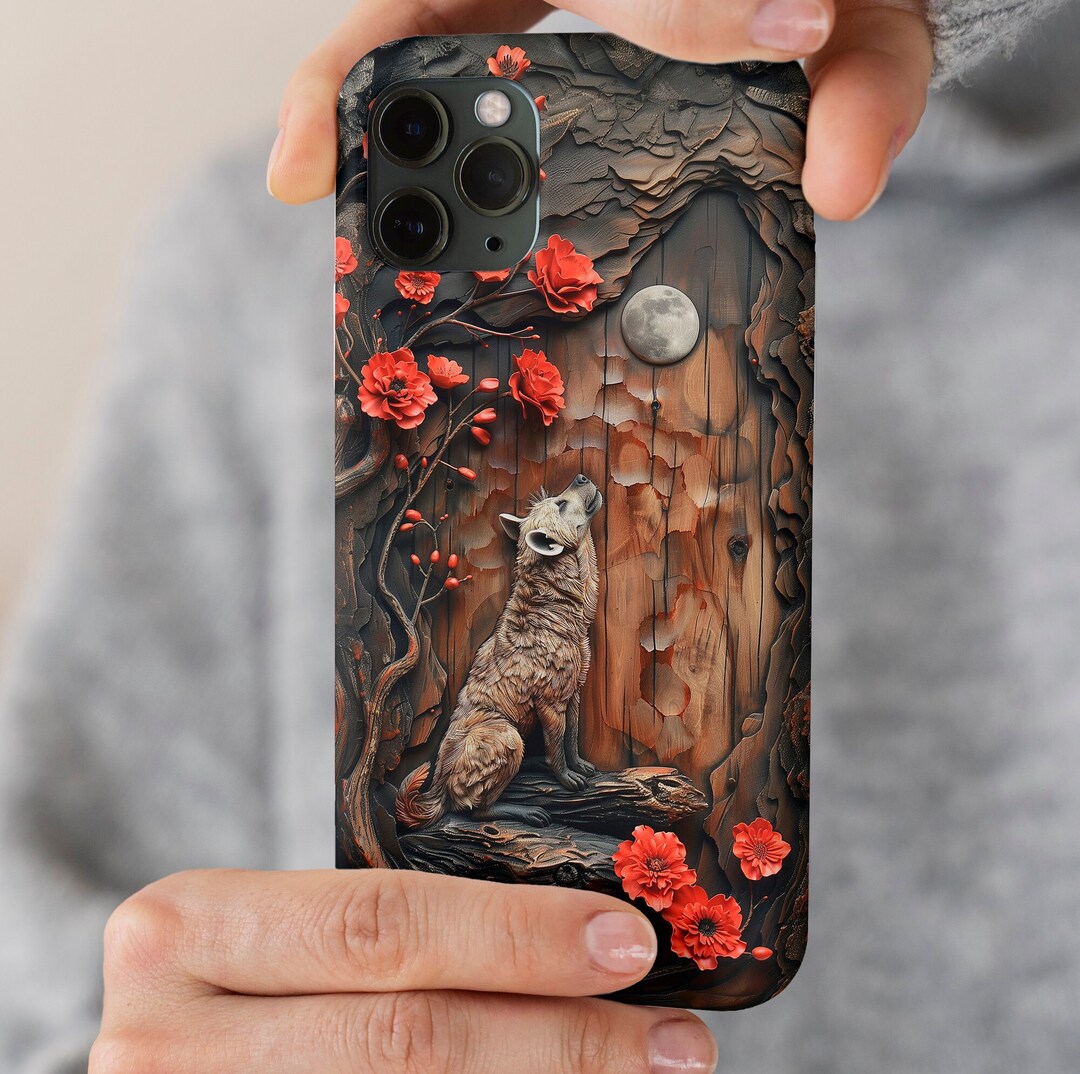 Gothic Hyena Phone Case: Dark Academia Full Moon Design - Etsy