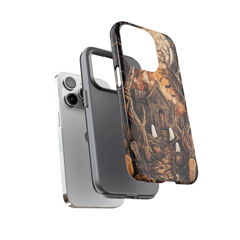 Haunted House Carved Phone Case: Goth Halloween iPhone & Galaxy - Etsy