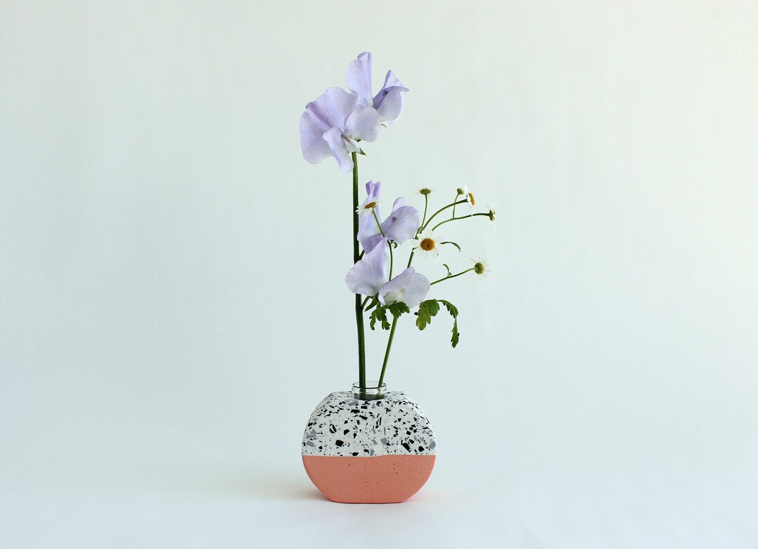Terrazzo Flower Vase, Terrazzo Bud Vase, Interior Decor, Housewarming ...