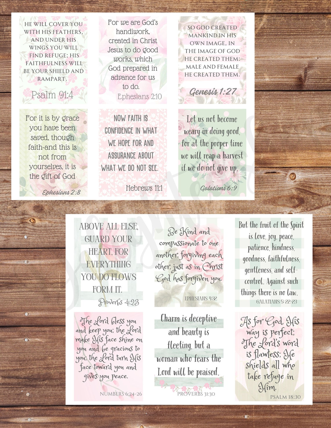 Scripture Cards, Faith Labels, Junk Journals, Bible Journaling Labels ...