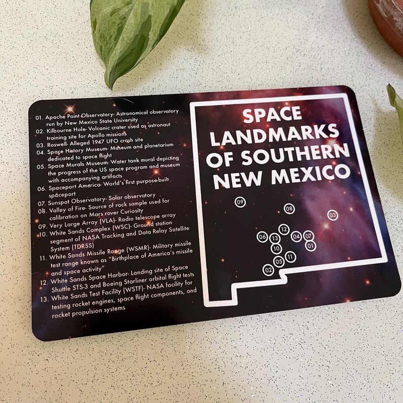Postcard- Space Landmarks of Southern New Mexico - Etsy