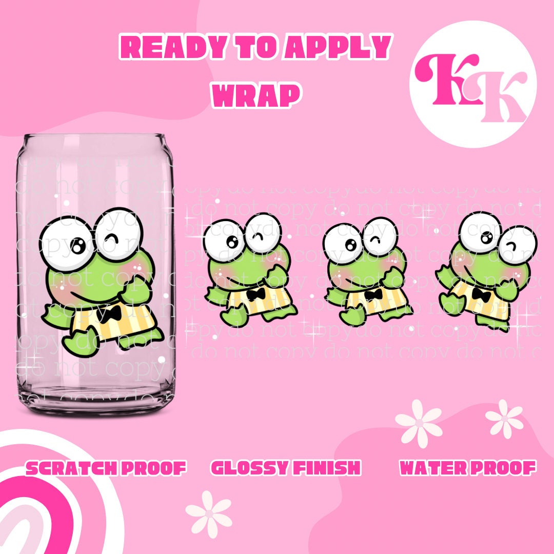 UVDTF Cup Wrap Keroppi Ready to Apply Printed in House Easy Application ...