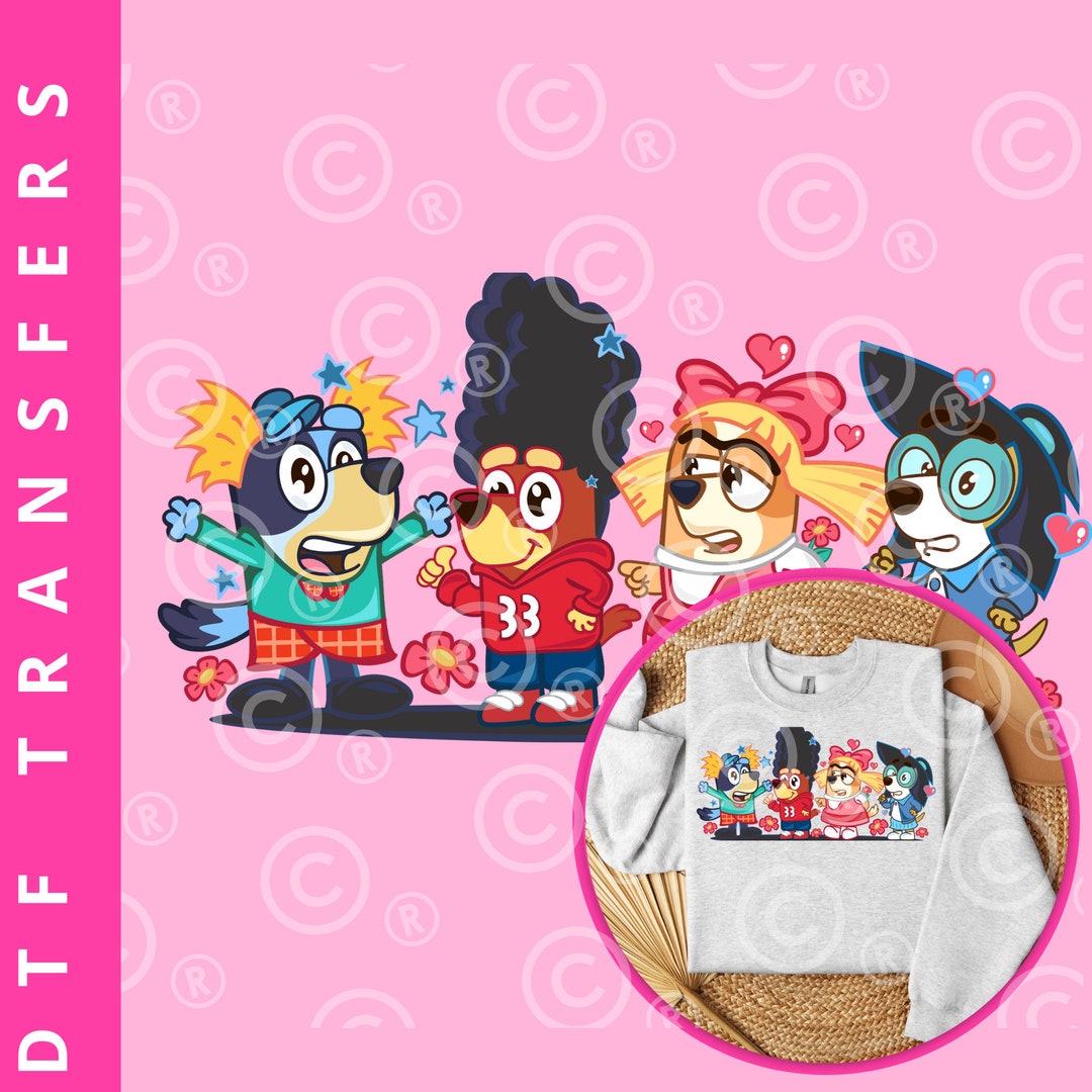 Blimey Love Bluey DTF Print Adult Size Ready to Press DTF High Quality ...