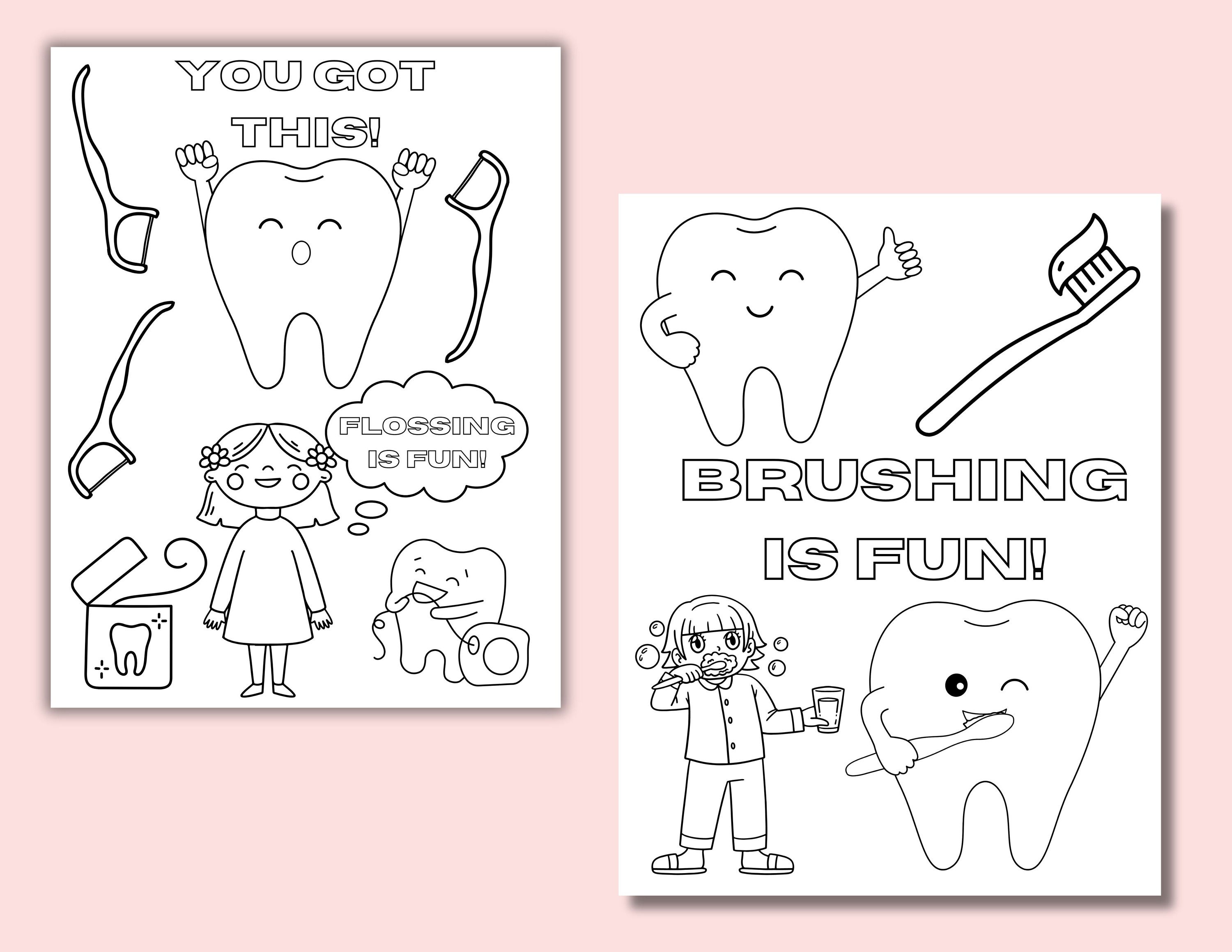Dental Health Coloring Pages, Pediatric Dental, Dental Activities ...