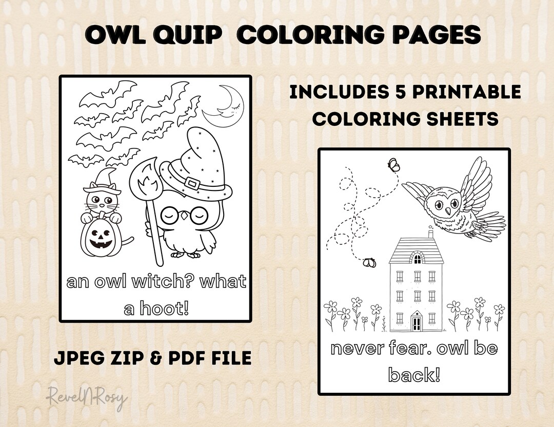 Owl Coloring Pages, 5 Printable Owl Coloring Pages, Owl Quips, Owl ...