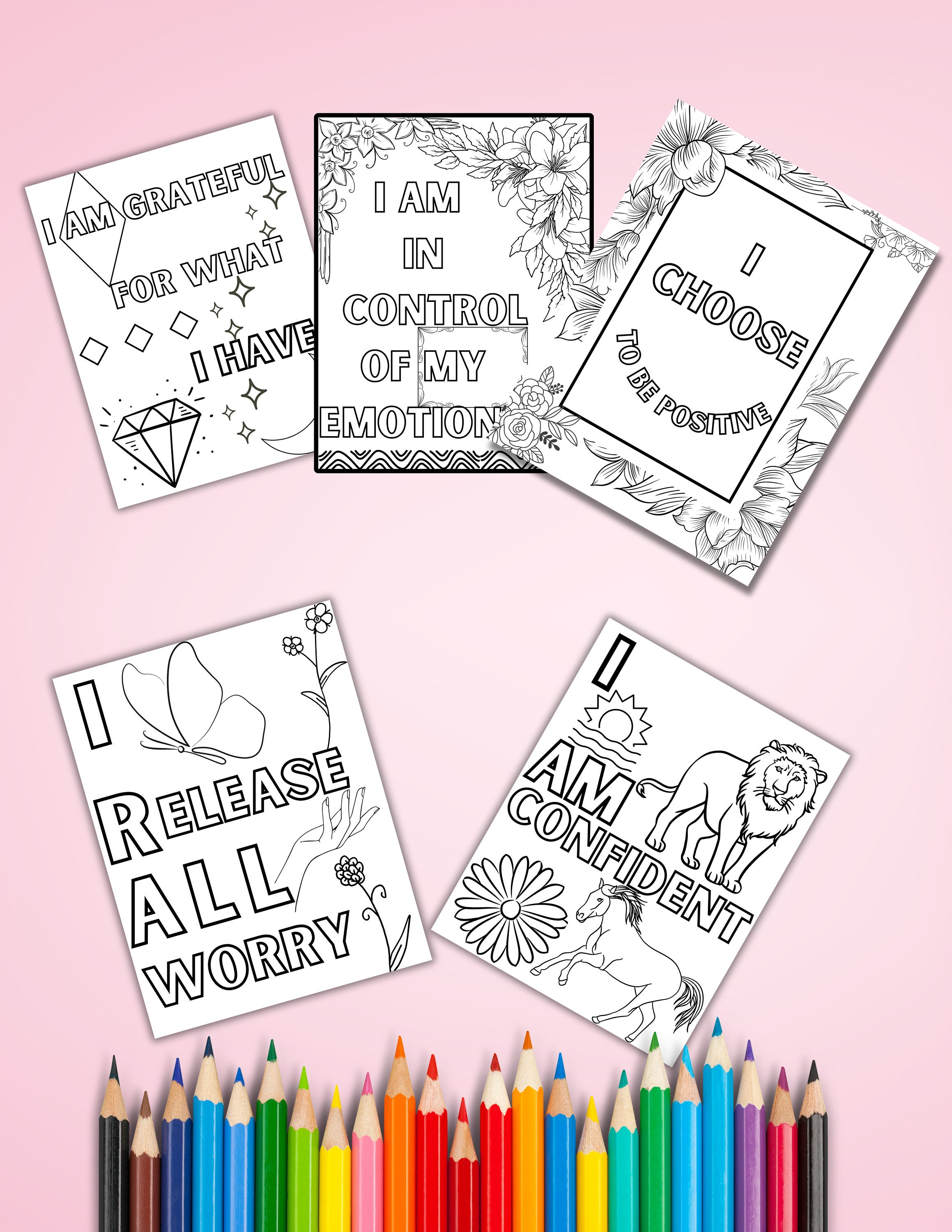 10 Mental Health Coloring Pages, Daily Affirmations, Life Coaching ...