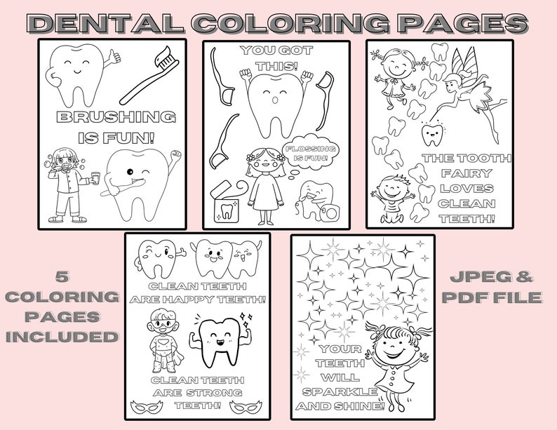 Dental Health Coloring Pages, Pediatric Dental, Dental Activities ...
