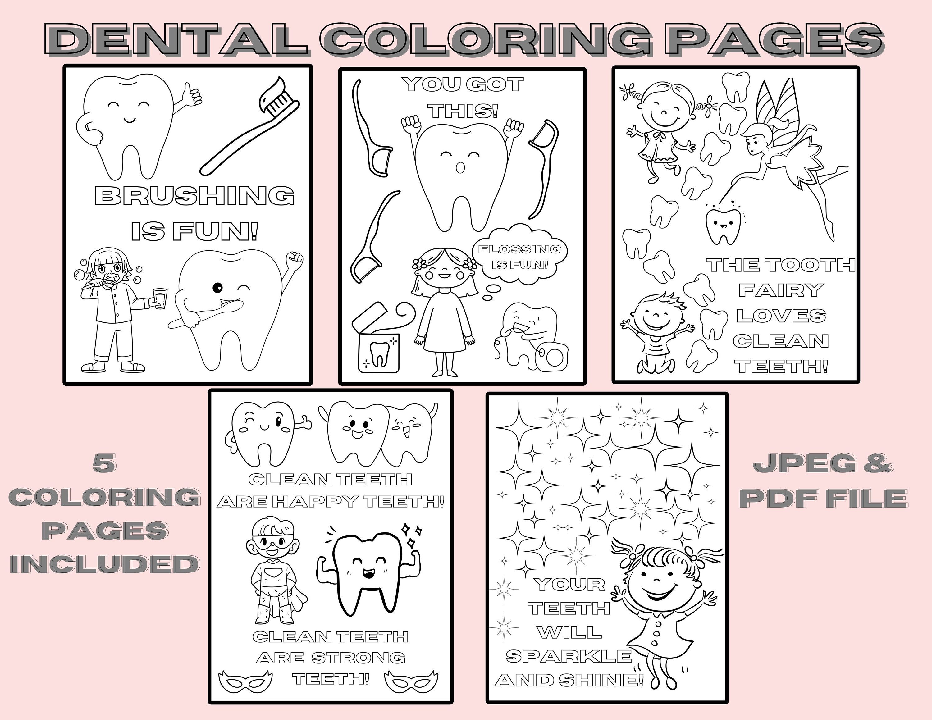 Dental Health Coloring Pages, Pediatric Dental, Dental Activities ...
