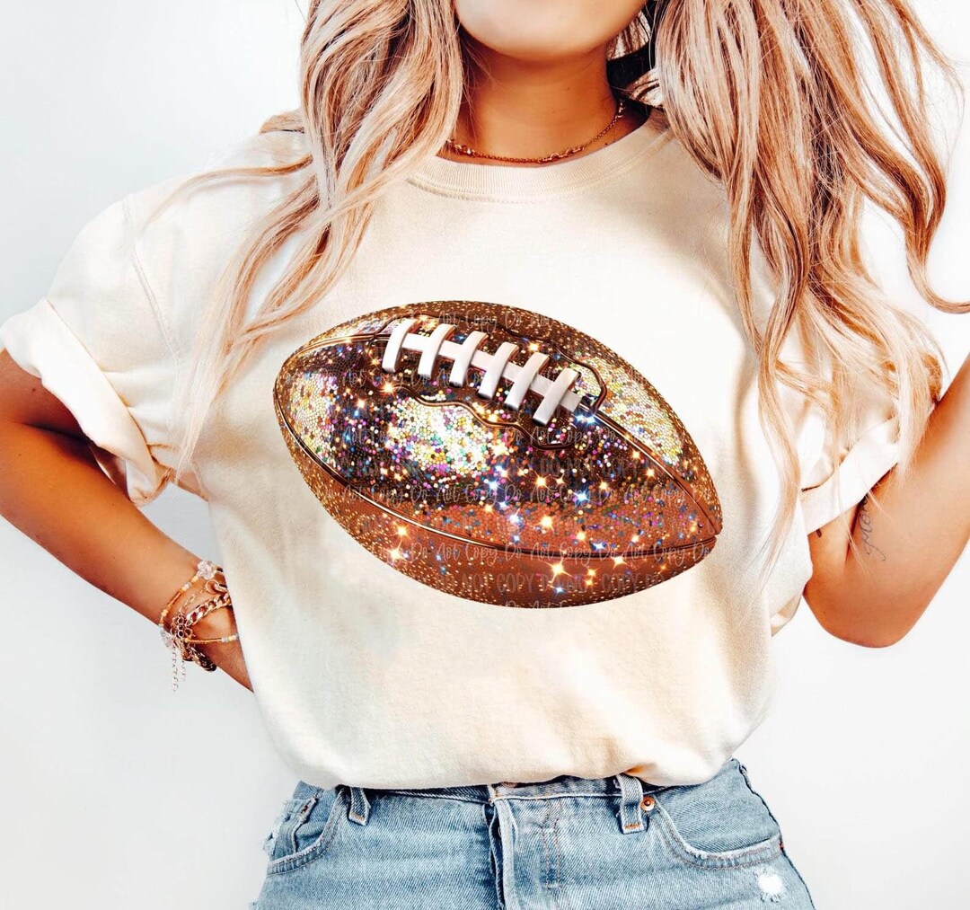 Faux Glitter Football | Girly Football Shirt | Fall Shirt | Football ...