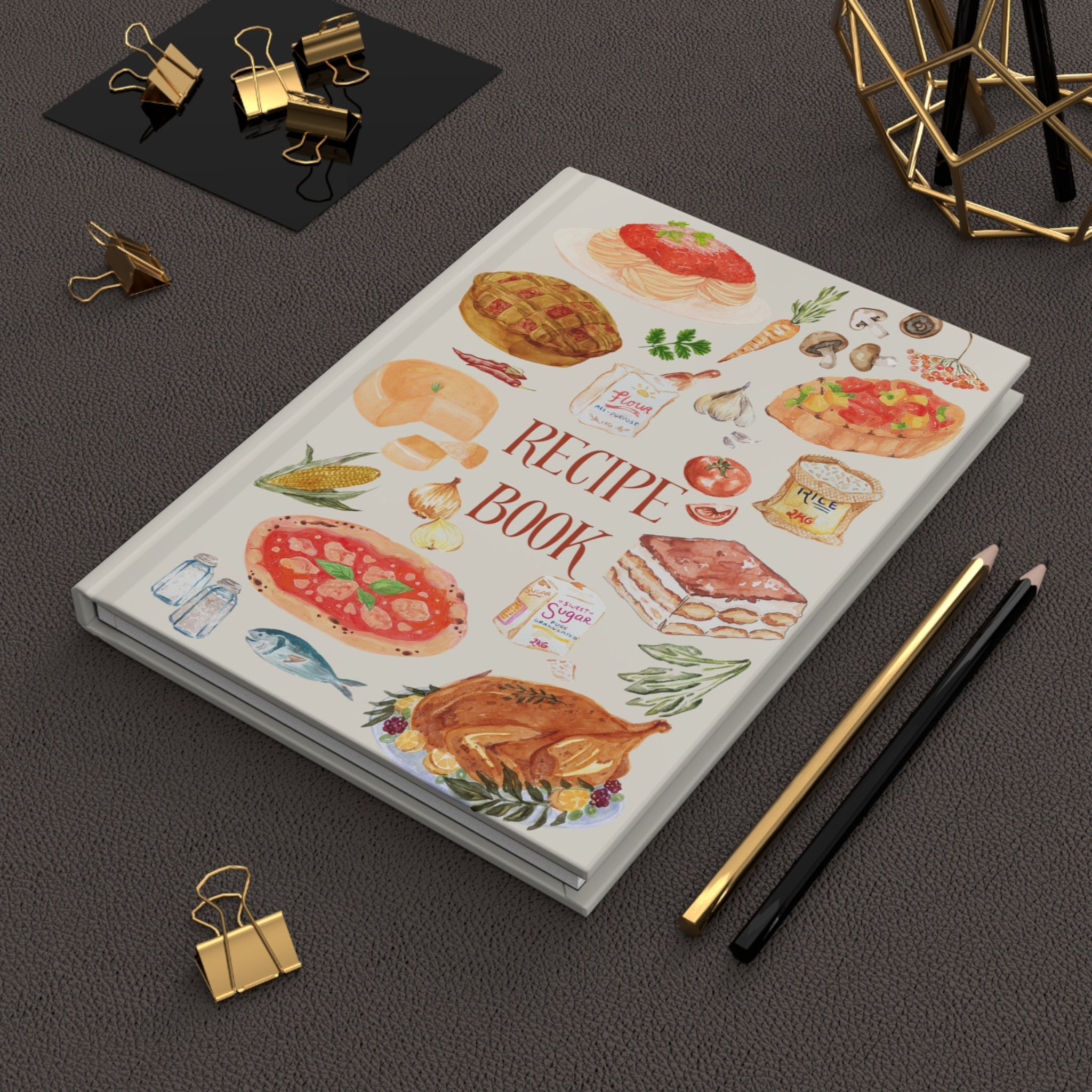 RECIPE BOOK Hardcover Journal - Etsy