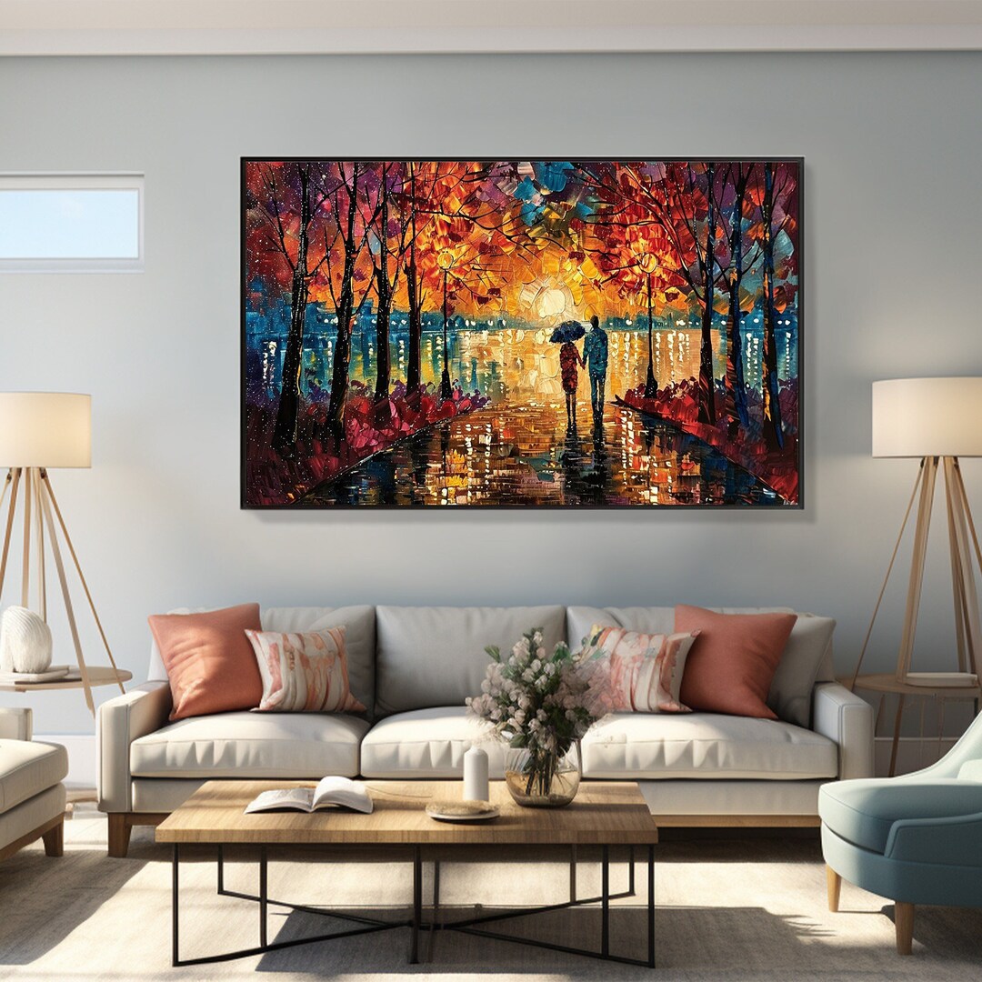 Abstract Romantic Landscape Oil Painting on Canvas,large Wall Art ...