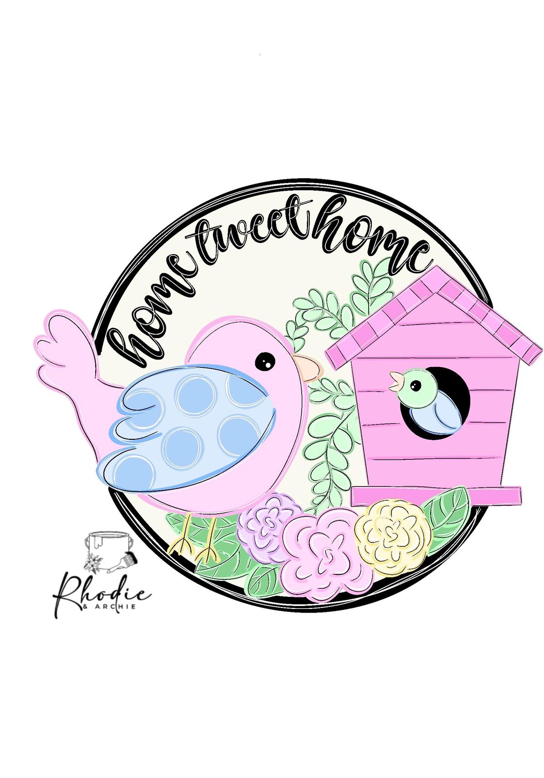 Birdhouse Door Hanger Template: DIY Craft (PDF & JPEG) - Etsy
