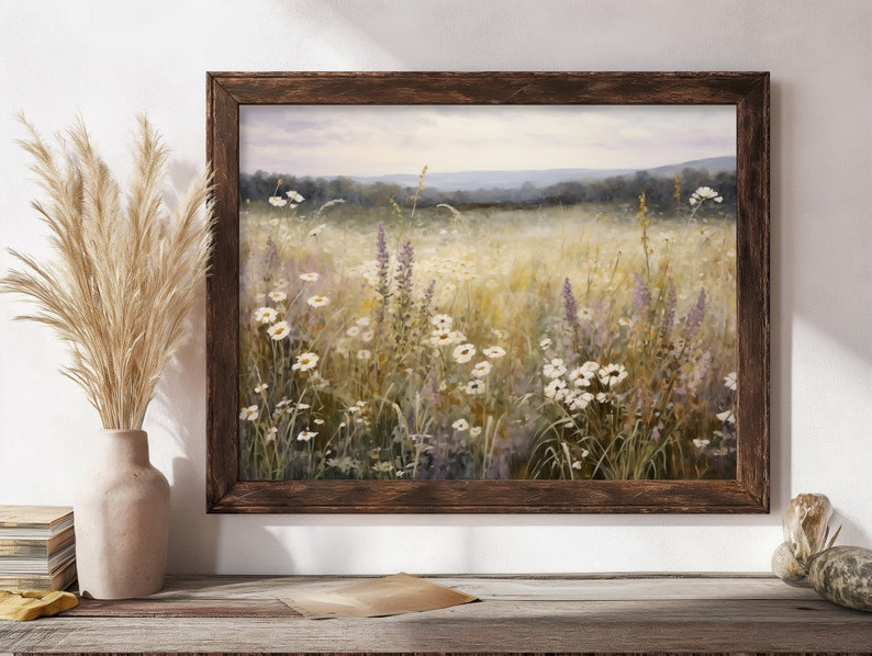 Lavender Painting of Springfield Perennial Flowers Perfect Springtime ...