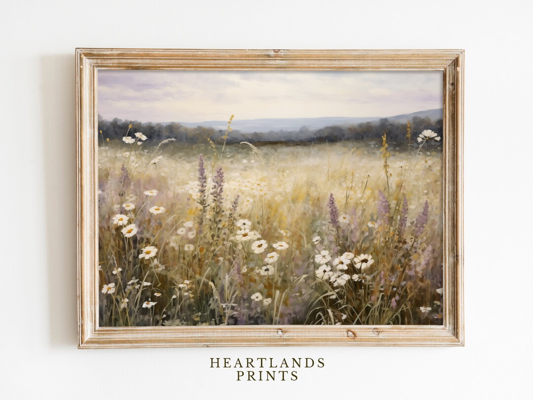 Lavender Painting of Springfield Perennial Flowers Perfect Springtime ...