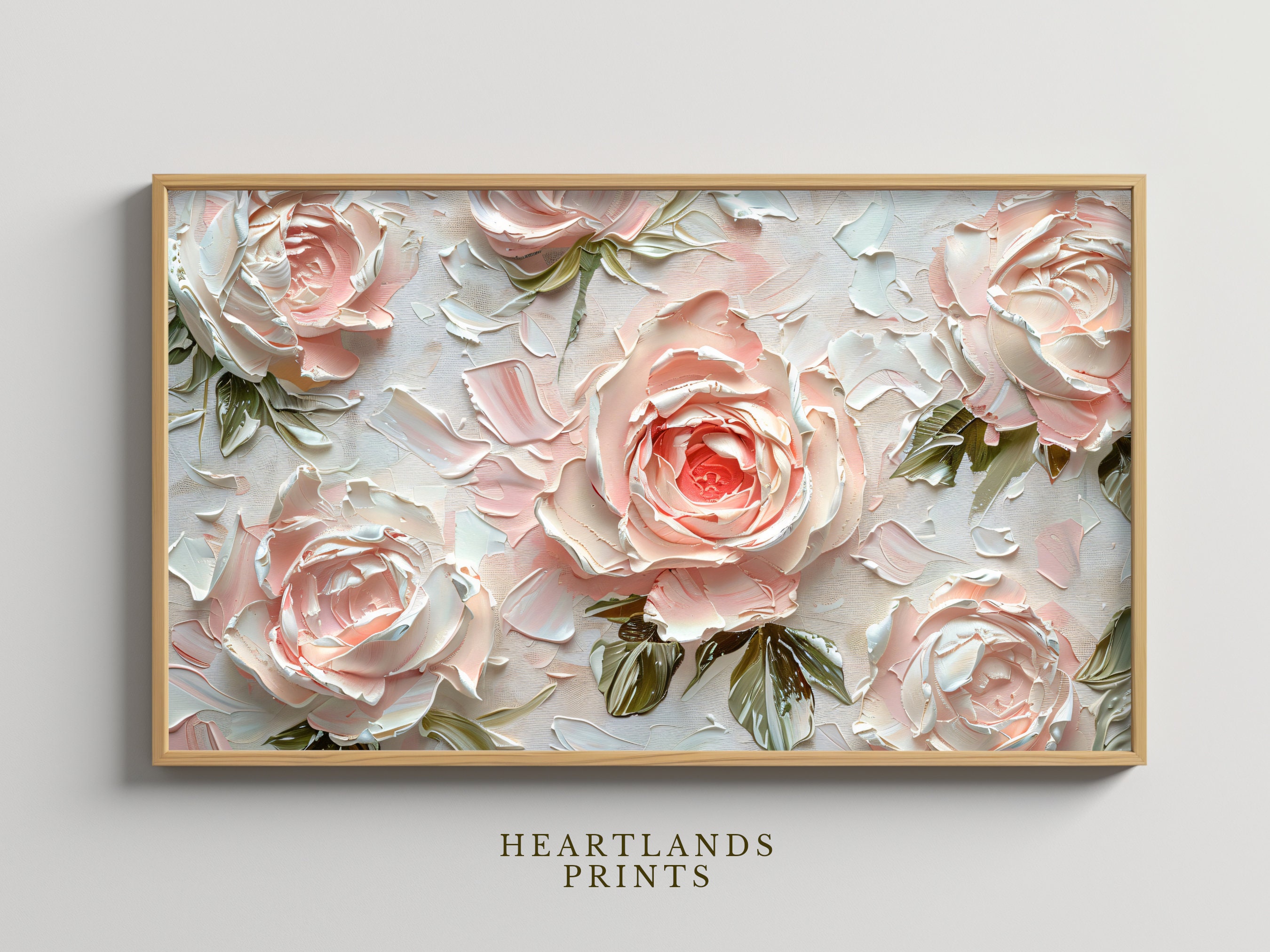 Abstract Pink Rose Frame TV Pictures: Floral Spring Color Palette ...