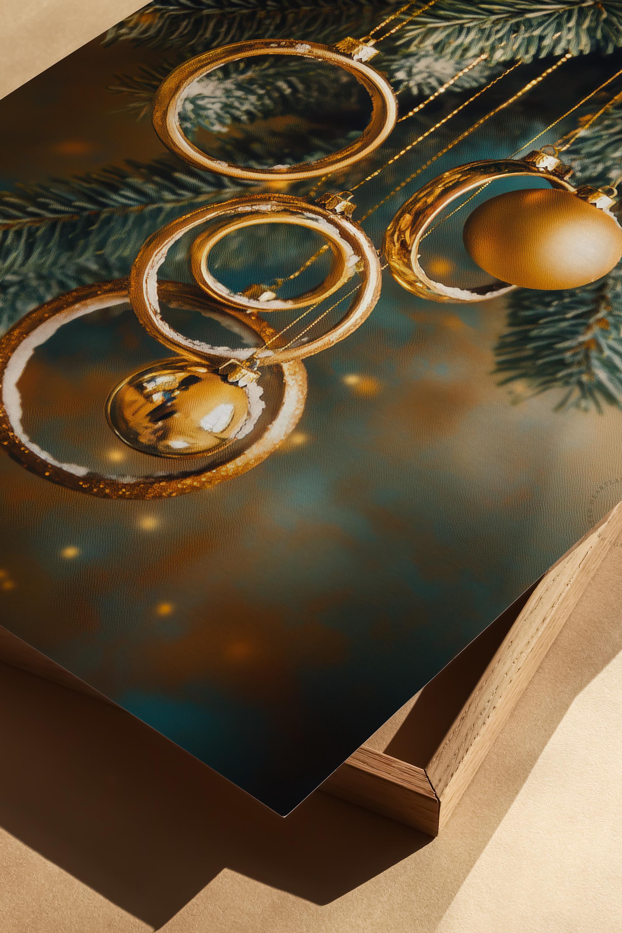 12 Days of Christmas Print, Five Golden Rings Christmas Wall Art ...