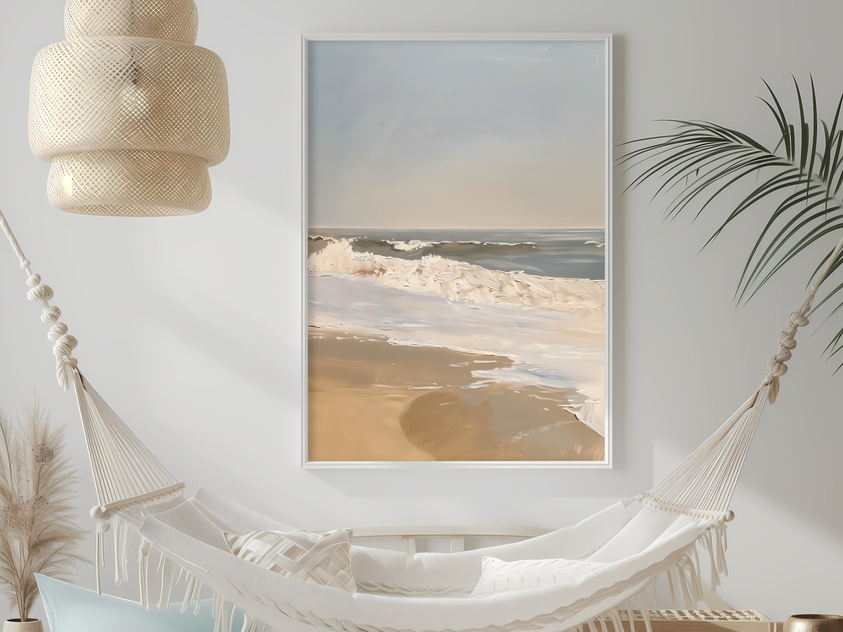 Digital Beach Art Surfboard Wall Art Ocean-inspired Style Beach Wall ...