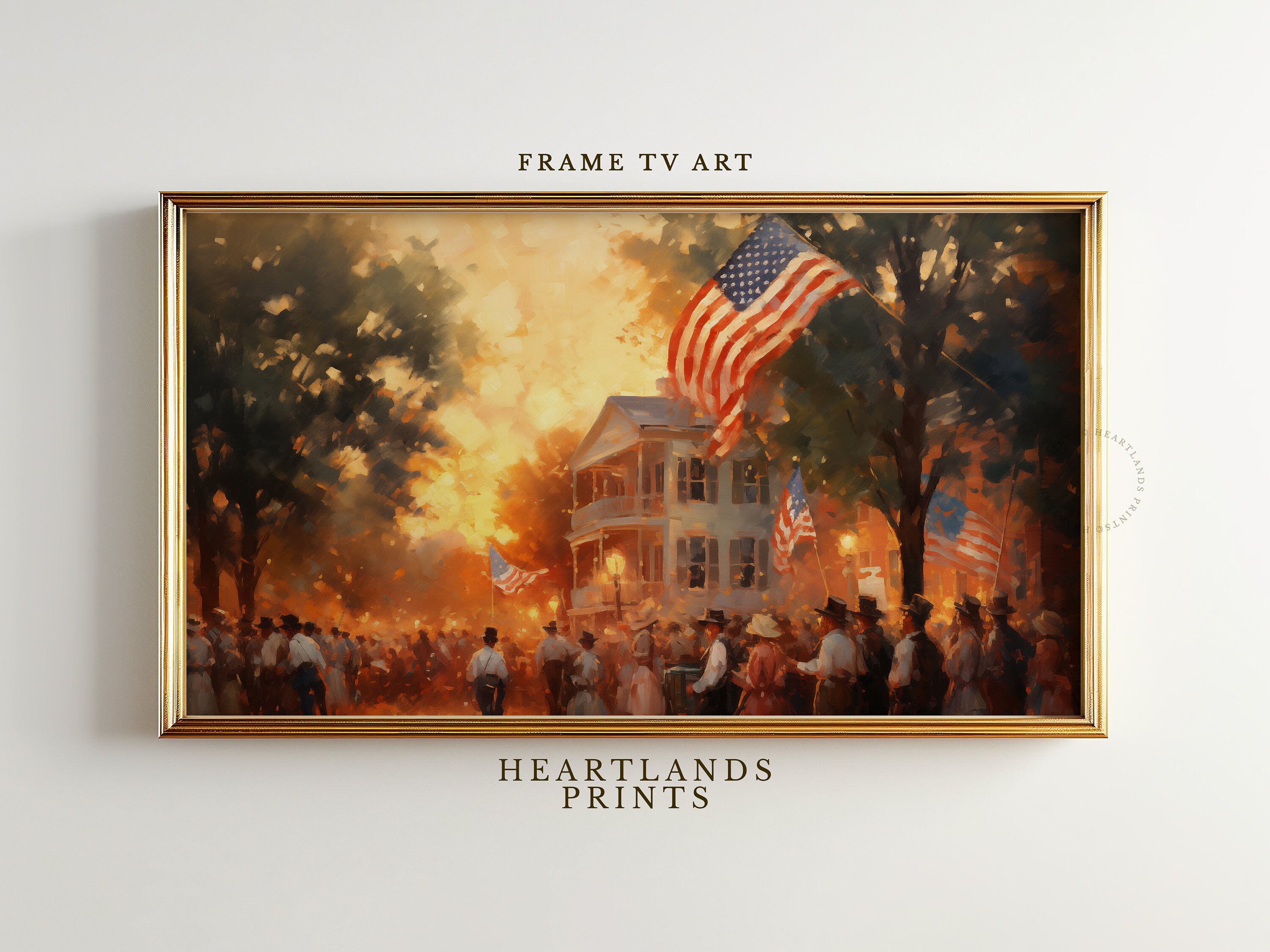 4th of July Frame TV Summer Art Set of Patriotic Art American TV Art ...