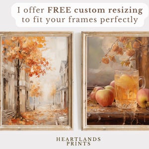 Fall Frame Art Set of Autumn Landscape Paintings for Fall Home Decor ...