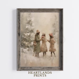 3 Sisters in the Snow Printable Christmas Artwork, Sisters Wall Art ...