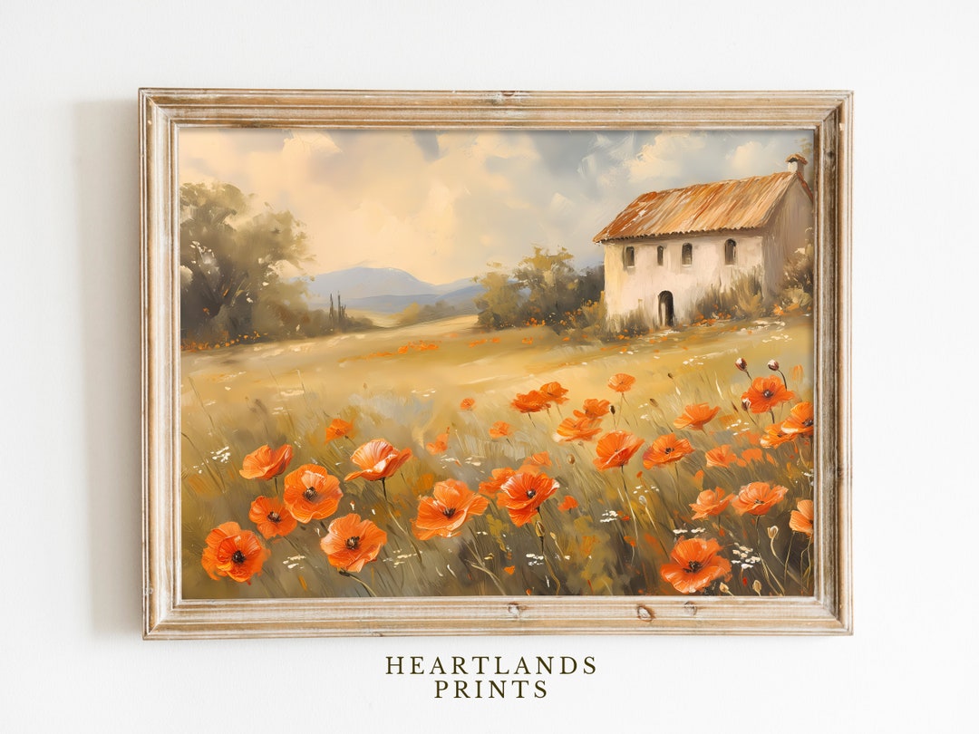 Printable Wildflower Artwork of Springfield Poppy Painting for Perfect ...