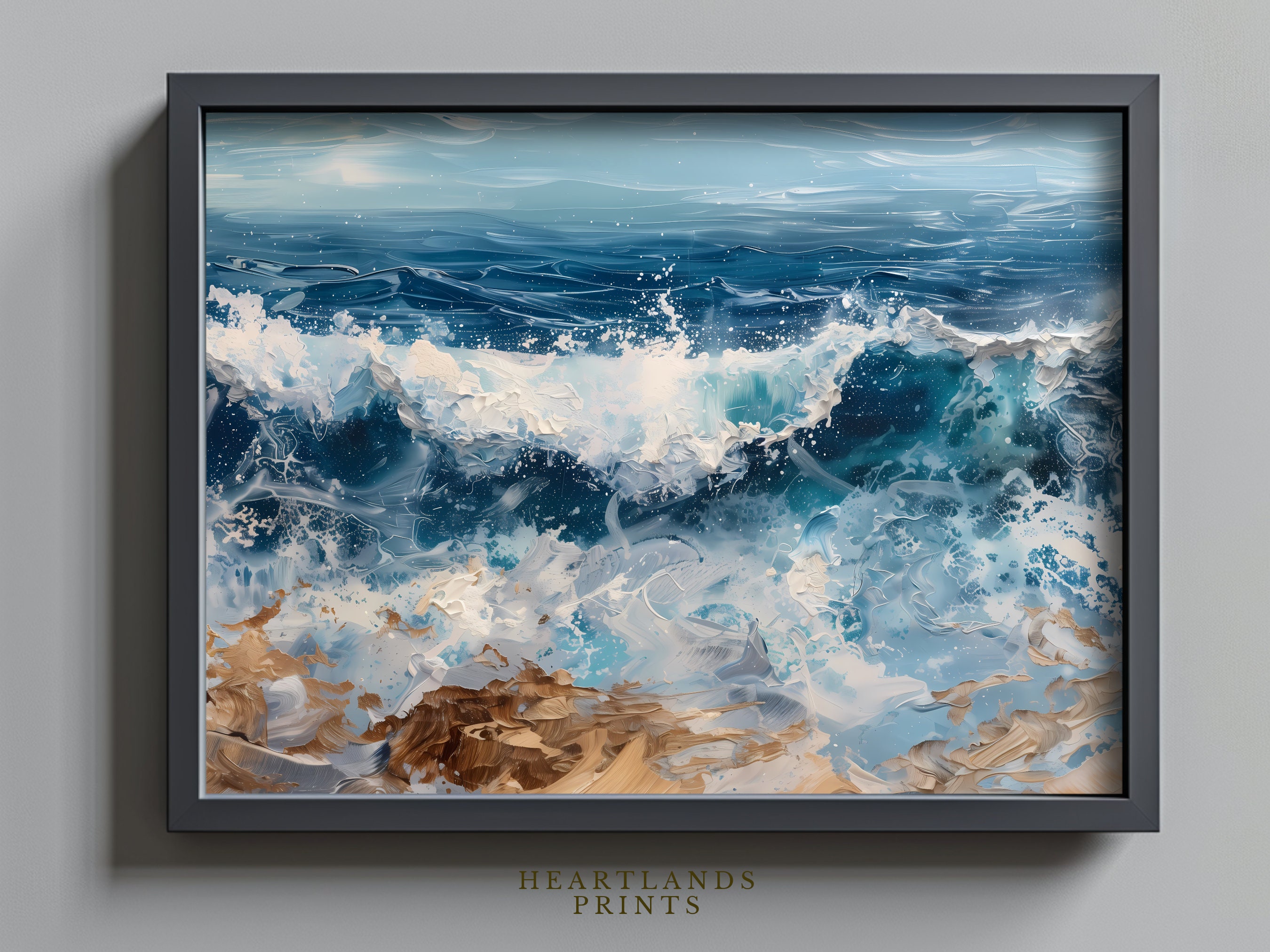 Printable WAVE Surf Art Ocean-inspired Style Wave Print, Abstract ...