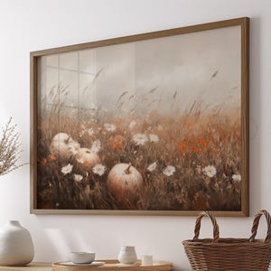 Fall Pumpkin Painting, Printable Fall Wall Art, Autumn Pumpkin Picture ...