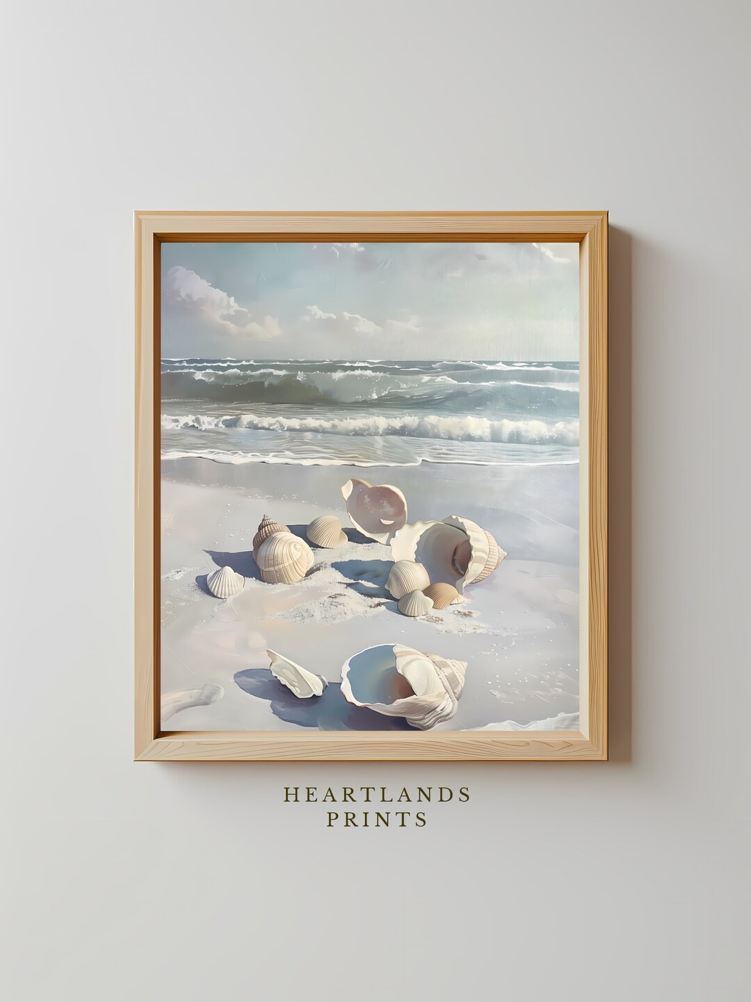 Seashell Art Print Coastal Vibes Decor, Printable Beach Wall Art ...