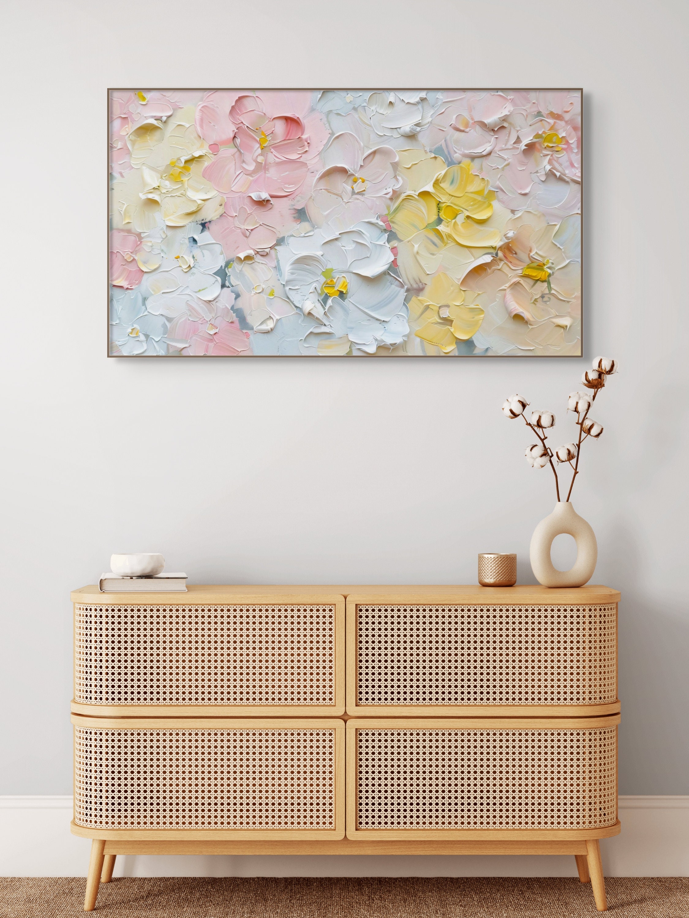 Spring Frame TV Art Soft Pink Petals With a Spring Color Palette on an ...