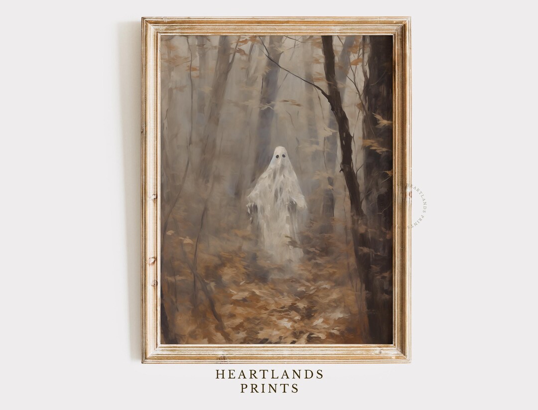 Spooky Halloween Decor Ghost Painting Art Prints for Occult Wall Decor ...