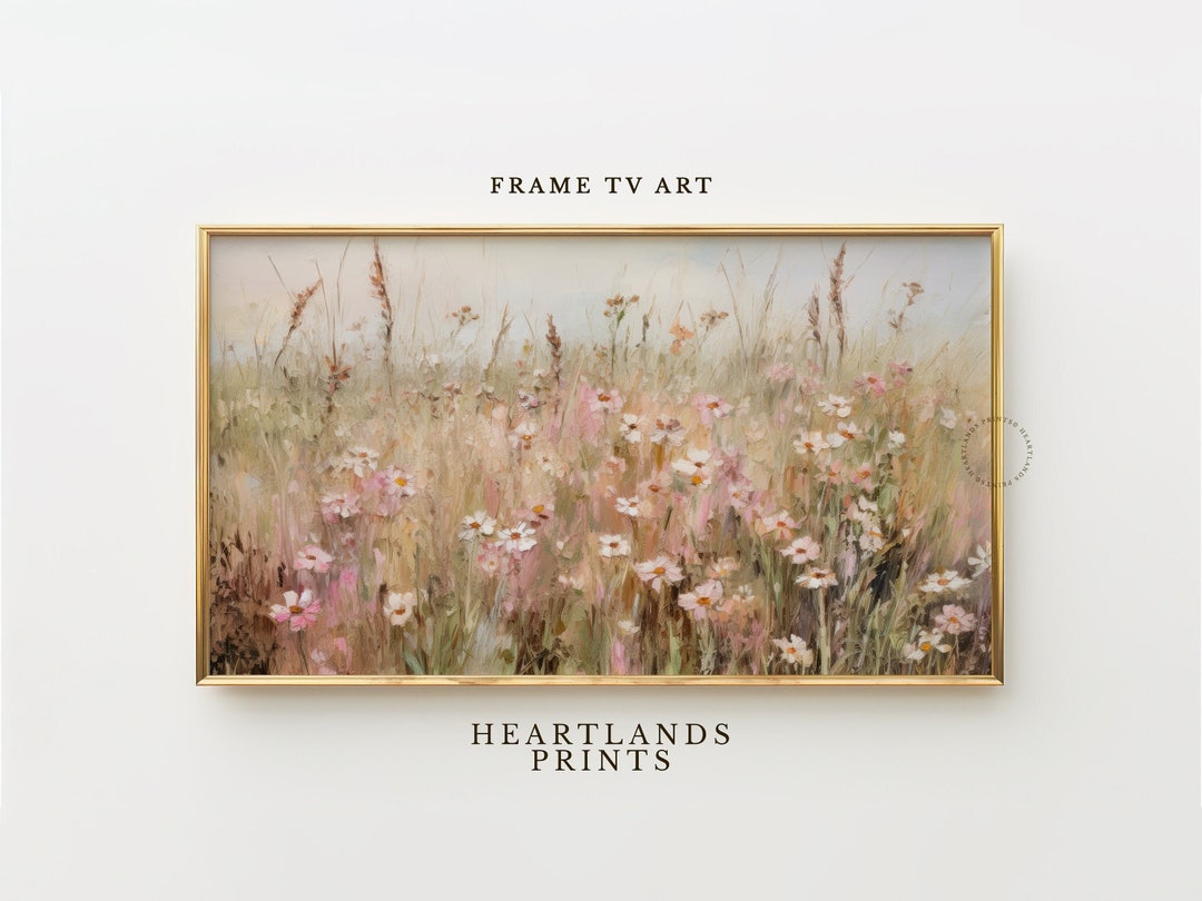Wildflower Field Meadow Frame TV Artwork Summertime Countryside View ...